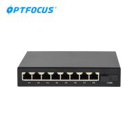 China OPTFOCUS 8 Port Gigabit Ethernet Switch 2 SFP Fiber Ports 5W FCC for sale