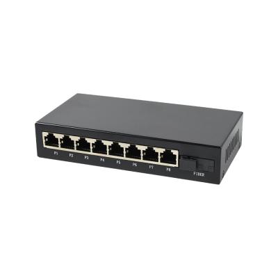 China 8 Port Gigabit L2 Fiber Switch 1 SFP Slot 20Gbps Bandwidth 20km Single Mode for sale