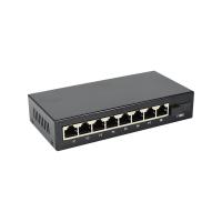China OPTFOCUS 8 Port Gigabit Ethernet Switch 2 SFP Fiber Ports 5W FCC for sale