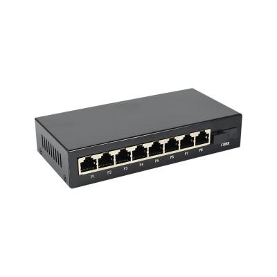 China OPTFOCUS 8 Port Gigabit Ethernet Switch 2 SFP Fiber Ports 5W FCC for sale
