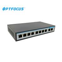 China 8 Port Gigabit PoE Switch with 2 SFP Fiber Ports 802.3af at AC240V for sale