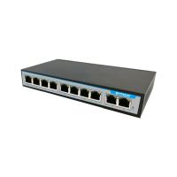 China 8 Port Gigabit PoE Switch with 2 SFP Fiber Ports 802.3af at AC240V for sale