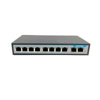 China 8 Port Gigabit PoE Switch with 2 SFP Fiber Ports 802.3af at AC240V for sale