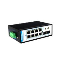 China Industrial 8 Port Gigabit PoE Switch with 2 SFP Slots 10/100/1000Mbps 48V for sale