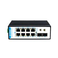 China Industrial 8 Port Gigabit PoE Switch with 2 SFP Slots 10/100/1000Mbps 48V for sale