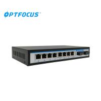 China 8 Port PoE Fiber Optic Switch 5.6Gbps 1310nm 10/100/1000Base T Auto MDI for sale