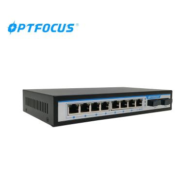 China 8 Port PoE Fiber Optic Switch 5.6Gbps 1310nm 10/100/1000Base T Auto MDI for sale
