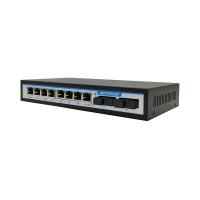 China 8 Port PoE Fiber Optic Switch 5.6Gbps 1310nm 10/100/1000Base T Auto MDI for sale