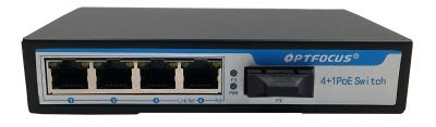 China Simplex Mode PoE Network Switch 4 Port Gigabit RJ45 1310nm 20km Single Fiber for sale