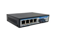 China Simplex Mode PoE Network Switch 4 Port Gigabit RJ45 1310nm 20km Single Fiber for sale