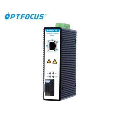 China Industrial Media Converter 10/100Mbps Single Mode Fiber 20km SC Port 12-48V DC Input for sale
