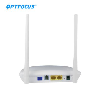 China XPON ONU 1GE 1FE 1POTS WiFi FTTH EPON ONU 20km Distance Dual Mode for sale
