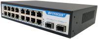 China 16 Port Gigabit PoE Managed Industrial Ethernet Network Switch 48V for CCTV IP Cameras for sale