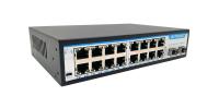 China 16 Port Gigabit PoE Managed Industrial Ethernet Network Switch 48V for CCTV IP Cameras for sale