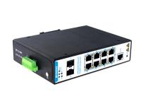 China Industrial 10G PoE Network Switch 4 Port GE TP 8 SFP 2x10G Uplink for sale