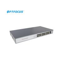 China 24 Port Industrial PoE Switch 10/100/1000M Unmanaged 2 SFP Slots 300W Total Power for sale
