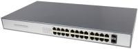 China 24 Port Industrial PoE Switch 10/100/1000M Unmanaged 2 SFP Slots 300W Total Power for sale