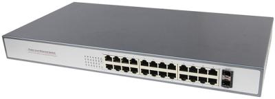 China 24 Port Gigabit PoE Network Switch 10/100/1000Mbps 2 SFP Slot 300W for CCTV for sale