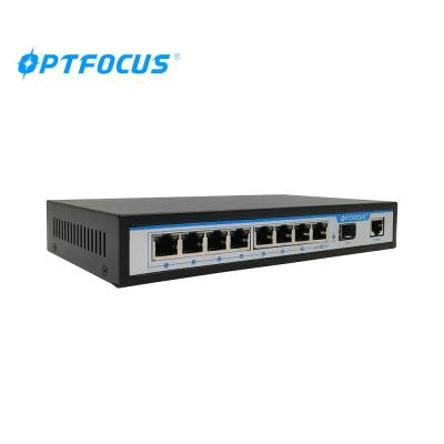 China OEM FTTX Solution Ethernet Network Switch 1310nm 100/1000M 8 Port PoE Network Switch for sale