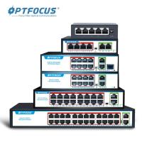China 6 Port AF PoE Network Switch 4 PoE 10/100M Ports 2 Uplink 100M 15.4W for sale