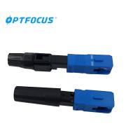 China SC APC SC UPC Fiber Optic Fast Connector 50mm for FTTH FTTB Solution Cables for sale