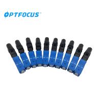 China SC APC SC UPC Fiber Optic Fast Connector 50mm for FTTH FTTB Solution Cables for sale