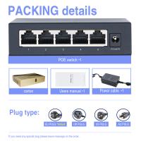 China 4 Port 100M PoE Switch 4x10/100Mbps PoE Ports 1x Uplink for IP Camera for sale
