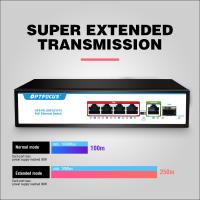 China 5 Port Gigabit PoE Switch 4x PoE 30W 65W 802.3af/at 1x SFP Uplink for sale