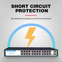 China 24 Port Gigabit PoE Switch 24x10/100/1000Mbps PoE 2x SFP Uplink 250W Built-in Power for sale