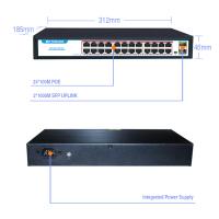 China 24 Port Gigabit PoE Switch 24x10/100/1000Mbps PoE 2x SFP Uplink 250W Built-in Power for sale