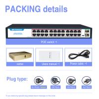 China 24 Port Gigabit PoE Switch 24x10/100/1000Mbps PoE 2x SFP Uplink 250W Built-in Power for sale