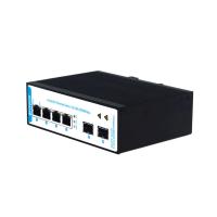 China Industrial 4 Port PoE Managed Switch with 2 Gigabit SFP Uplink 802.3af at for sale