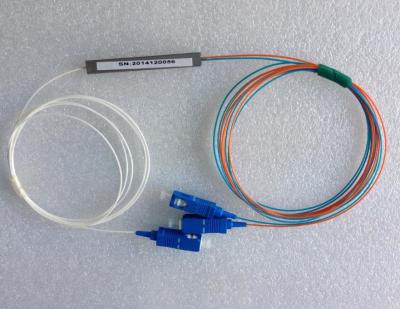 China FTTX 1x2 PLC Fiber Splitter SC APC UPC 1260-1650nm High Reliability for sale