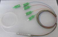 China Steel Tube Fiber Optic PLC Splitter 1x4 SC APC 1260-1650nm for FTTX ONU for sale