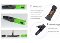China FTTX SC UPC Fast Connector 60mm FTTH Optical Fiber Fast Connector for sale