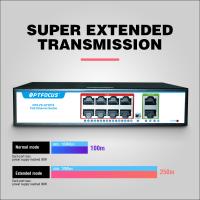 China 8 Port Gigabit PoE Switch 30W per Port IEEE 802.3af with 2 Uplink Ports for sale