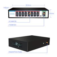 China 16 Port PoE Fiber Switch 20km 2 Gigabit Uplink IEEE 802.3af at 250W for sale
