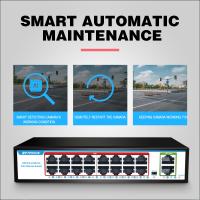China 16 Port PoE Fiber Switch 20km 2 Gigabit Uplink IEEE 802.3af at 250W for sale