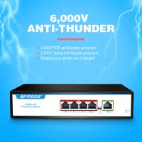 China Factory OEM ODM 5 Port Gigabit PoE Switch 4x 10/100/1000Mbps PoE Ports 1x Uplink 110-240V for sale