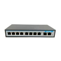 China Outdoor Waterproof 8 Port Gigabit PoE Switch 802.3af 15.4W per Port with Fiber for Video Surveillance for sale