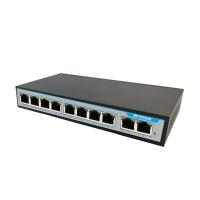 China Outdoor Waterproof 8 Port Gigabit PoE Switch 802.3af 15.4W per Port with Fiber for Video Surveillance for sale