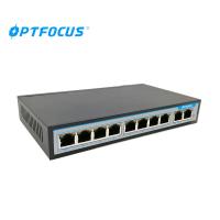 China Outdoor Waterproof 8 Port Gigabit PoE Switch 802.3af 15.4W per Port with Fiber for Video Surveillance for sale