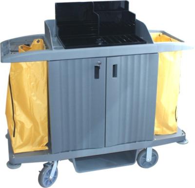 China PE Hotel Housekeeping Trolley 2pcs Large Capacity Fibre Bag 70 Liters for sale