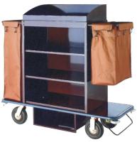 China Large Capacity Room Service Tray Trolley Iron With Paint Coating for sale