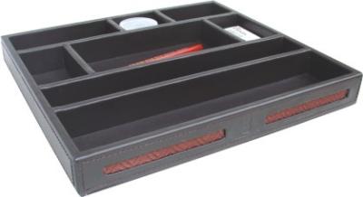 China 250*230*H30mm Hotel Leather Products Stationery Box Without  Lid for sale