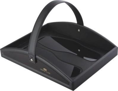 China Shoe Basket Hotel Leather Products With Handle Delicate Stitches for sale