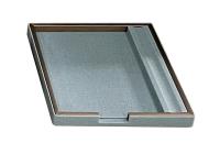 China Hotel Guestroom Leather Blue Note Pad Box for sale