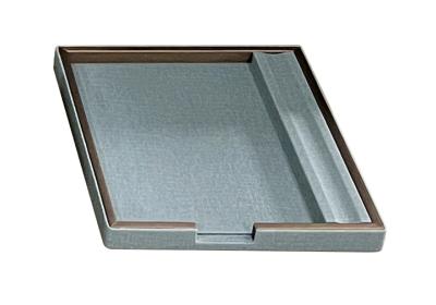 China Hotel Guestroom Leather Blue Note Pad Box for sale
