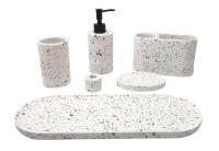 China Hotel Guestroom Resin Collection Includes Imitation Ceramic Amenity Tray Soap Dish for sale