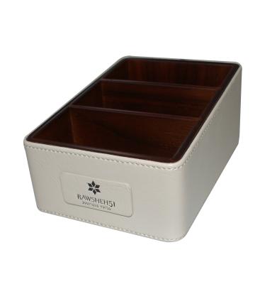 China Customizable PU Leather Shoe Basket for High End Hotels Hotel Leather Products for sale